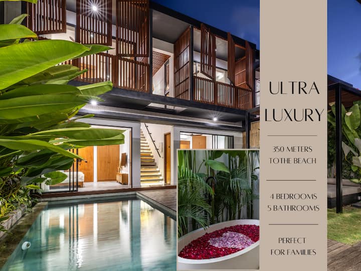 New! Beach Luxe Villa/enclosed Living/kidstay Free - Bali