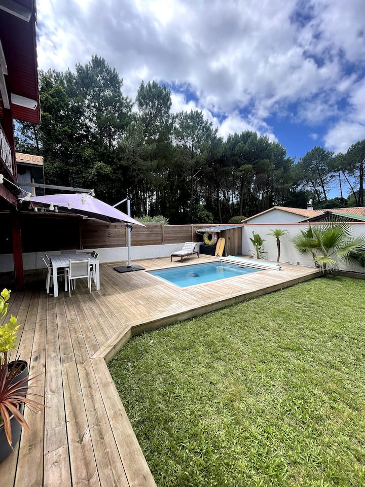 Maison Au Calme, Piscine Chauffée, 3 Ch, Capbreton - Seignosse
