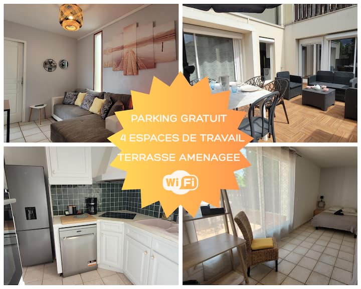Appartement 8 Pers - Grande Terrasse -Cergy Centre - Pontoise