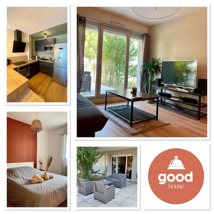 L’ovalie - Charmant T2 Climatisé Parking Privé - Balma