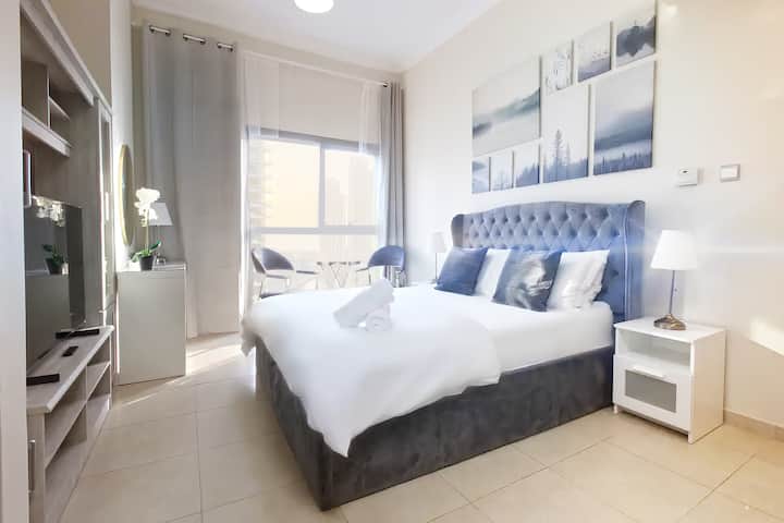 Enjoy Studio In Dubai Marina - Partial Marina View - 迪拜碼頭