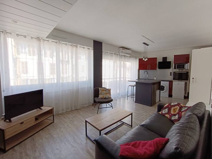 T2 Lumineux 33 M² Balcon Clim Hypercentre Tarbes - Jardin Massey