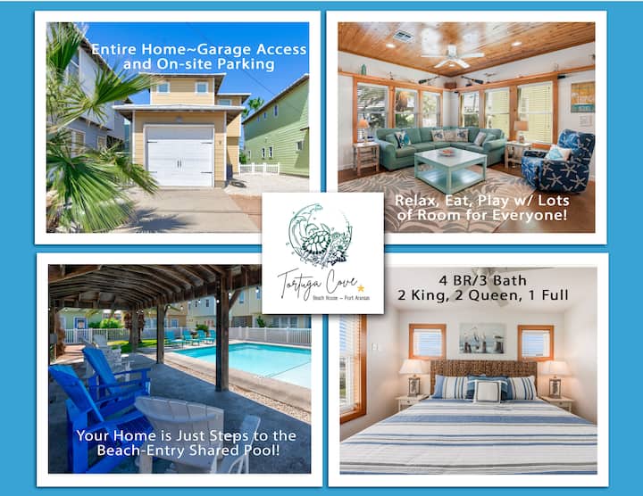 Steps To Pool! 4br/3ba~walk To Shopping - Port Aransas, TX