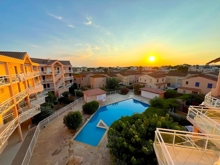Maison Familiale Avec Piscine Privée à 50m Plage - Valras-Plage