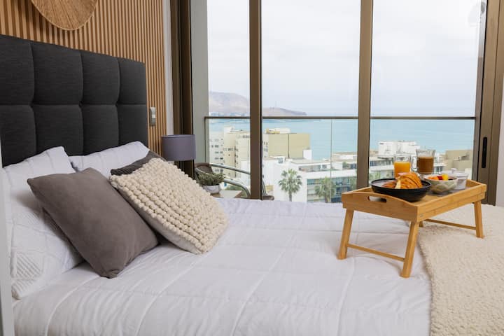 Relax With Ocean Views, Pool, Gym And Free Parking - Lima