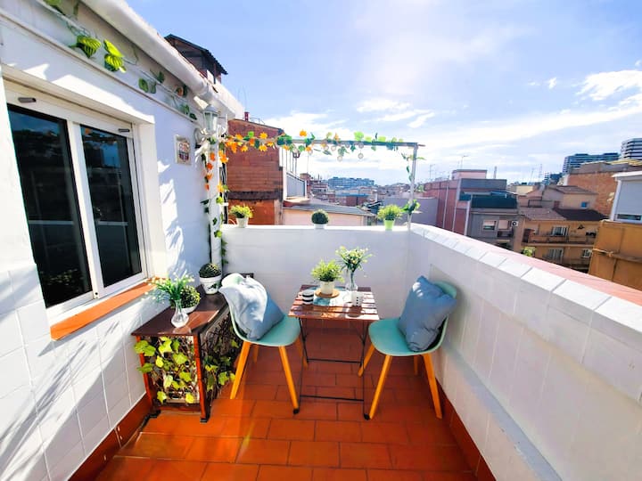 Sunny Attic With Private Terrace - Gavà