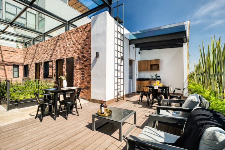 Near Top Bars | Brooklyn Aesthetic | Gym+roofop - Ciudad de México