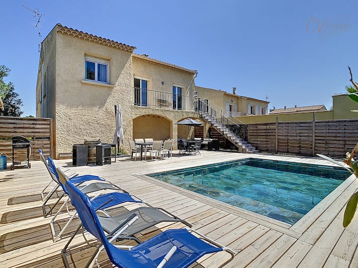 Villa Portiragnes Avec Piscine Chauffée - Béziers
