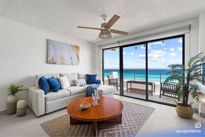 Increíble 2b Vista Al Mar Y Playa En Zona Hotelera - Cancún