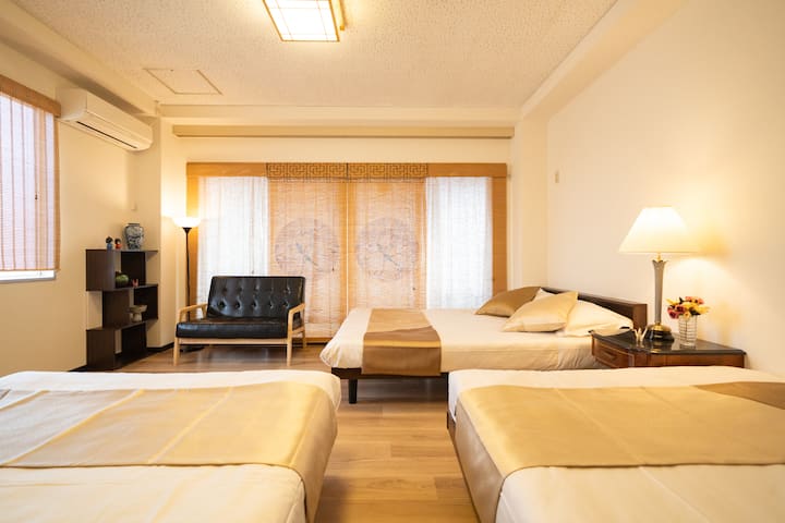 可容纳大团体家庭/通天閣120平方电梯日式公寓房两层整租/南海線機場直达/地铁2分钟道顿堀心斋桥难波 - Osaka, Japan