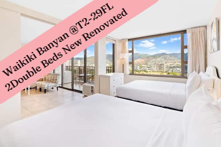 Waikiki Banyan @T2-29fl 2double Beds New Renovated - Honolulu