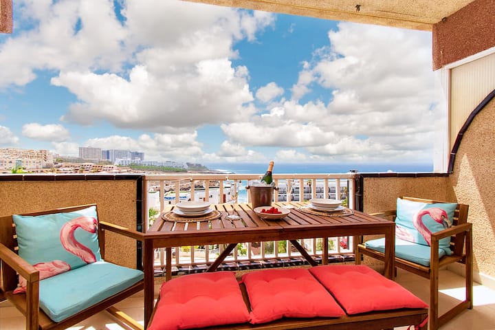 Sea-view Apt Balcony Pool Summer Evenings In Adeje - Tenerife