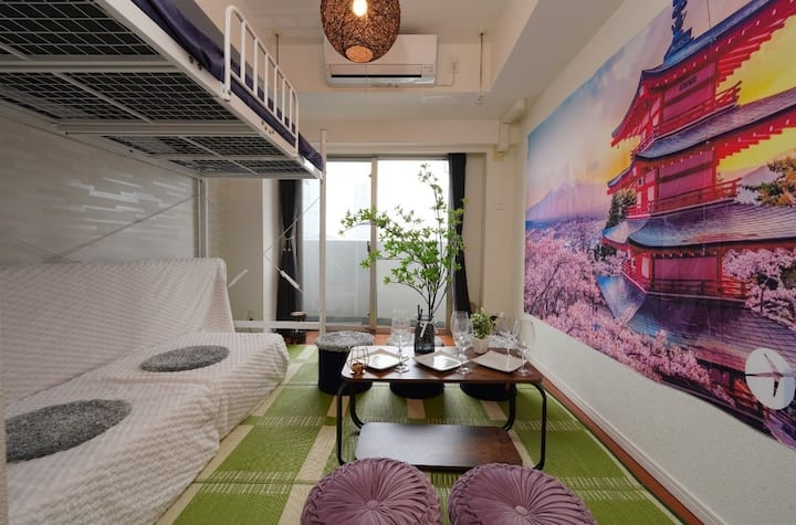 7min Walk Shibuya Station|three Mattresse Loft Bed - Shibuya