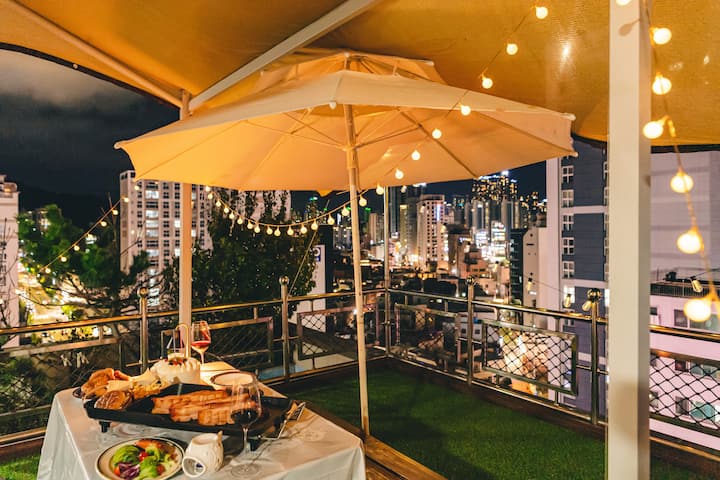 260㎡, 펜트하우스 광안, 개인 야외테라스, 킹 & 퀸 침대 6개, 최고의 후기와 위치! - Busan