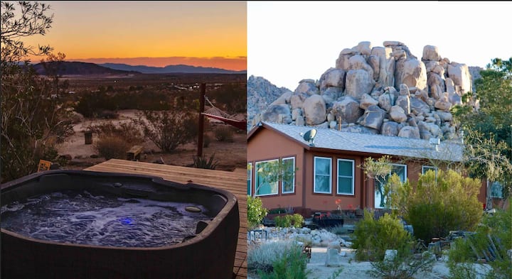 Secluded Getaway |360views| Mins To Park| Spa |Bbq - Joshua Tree National Park