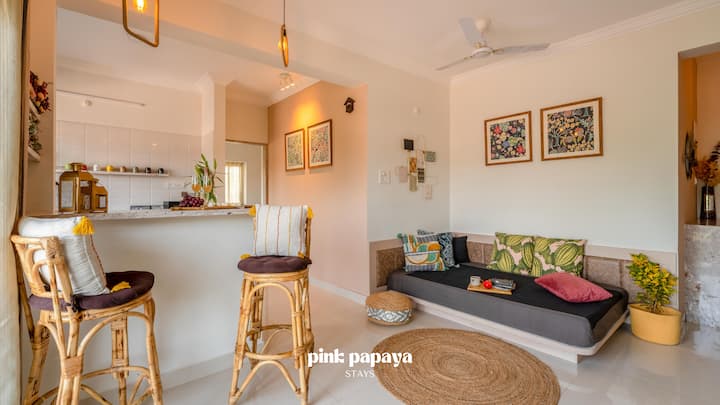 Modern 1bhk | 2 Mins Drive From Baga Beach - Goa