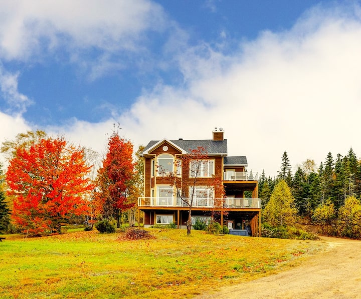 3ch - Wow : Spa, Vue Fleuve, Foyer Et Bien Plus ! - Charlevoix