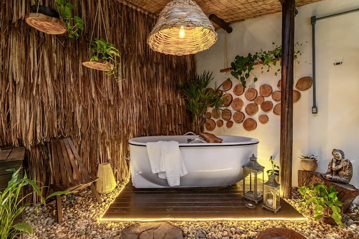 Cabana Balinesa Em Bosque Encantado Com Hidro! - Florianópolis