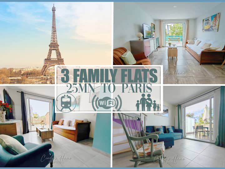 25mn De Paris Centre / Parking & Quartier Calme - Île-de-France