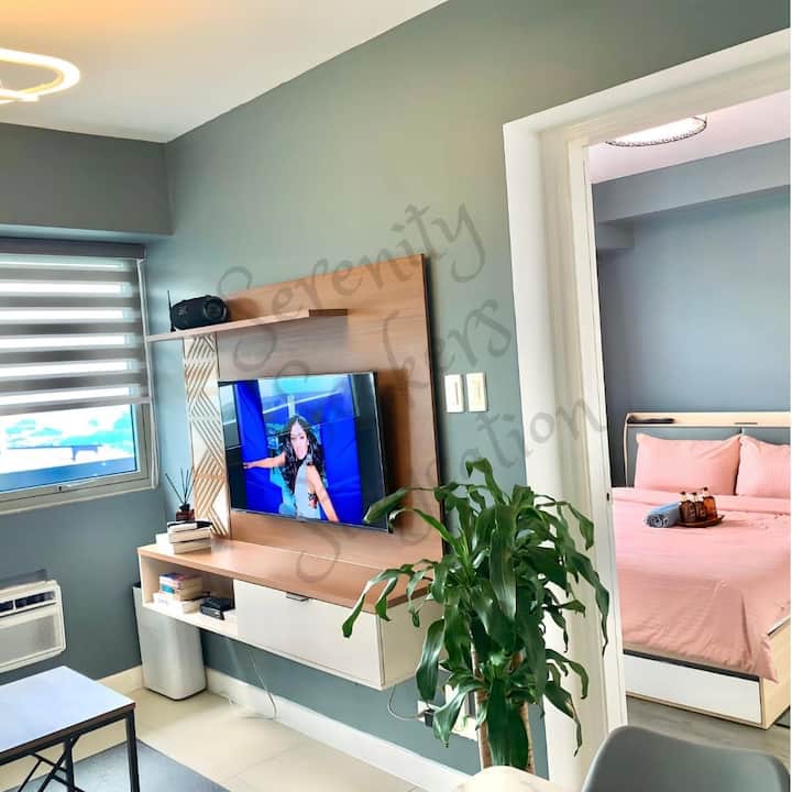 Cozy 1bedroom W/ Queen Size Bed&free Pool Access - Quezon City