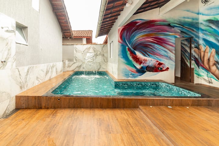 Casa Em Praia Grande Com Piscina Aquecida - Praia Grande