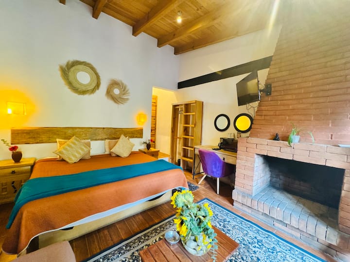 Elegante Hab. P/ 2 Adultos  Y Mascota Con Chimenea - Valle de Bravo