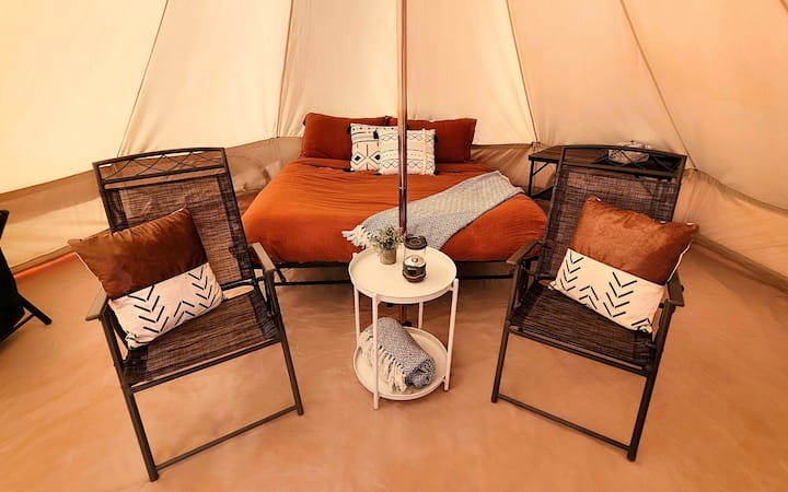 Glamping Queen Tent @ Private Riverside Ranch - Moab, UT