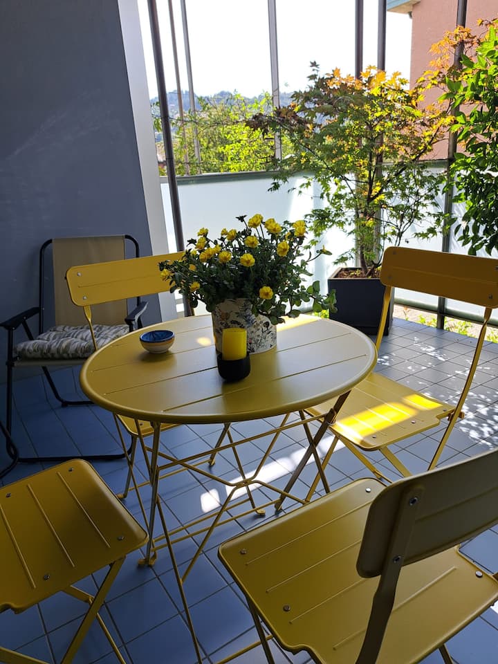 Eden1-monolocale Con Terrazzo+parcheggio Gratuito - Bergame