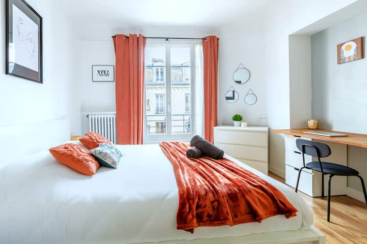 Le Clair & Spacieux - Parking  - 15 Min Paris - Asnières-sur-Seine