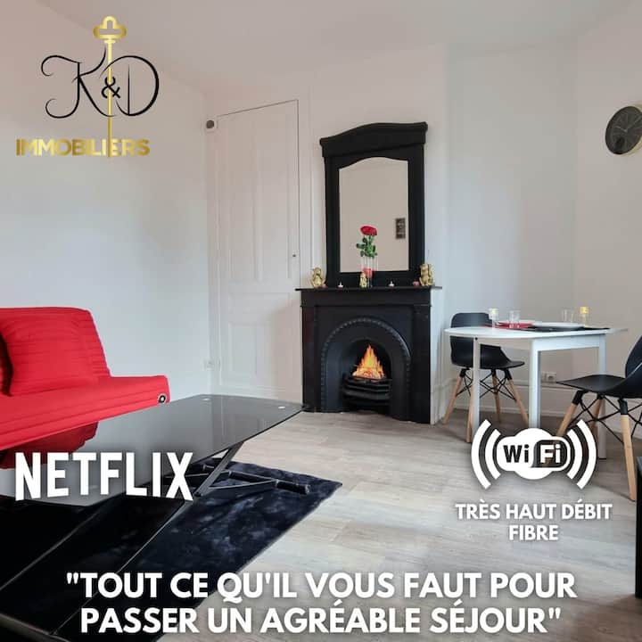 Chez K&d Studio Rouge Proche Gare - Le Havre