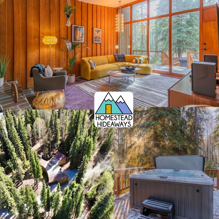 Retro Star-shaped Haven | Hot Tub, Dome, Game Room - Alaska