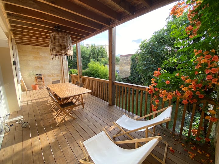 Maison Familiale Rénovée Avec Jardin -Chartrons - Bordéus