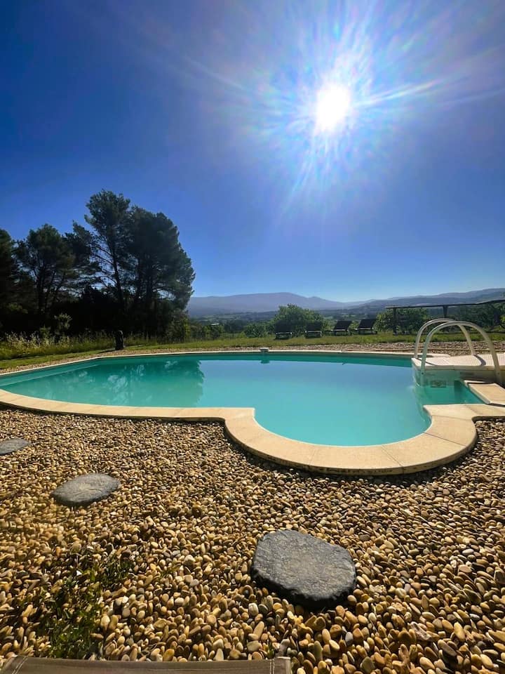 Jolie Maison, Vue Imprenable, Piscine, Boulodrome - Saint-Saturnin-lès-Apt