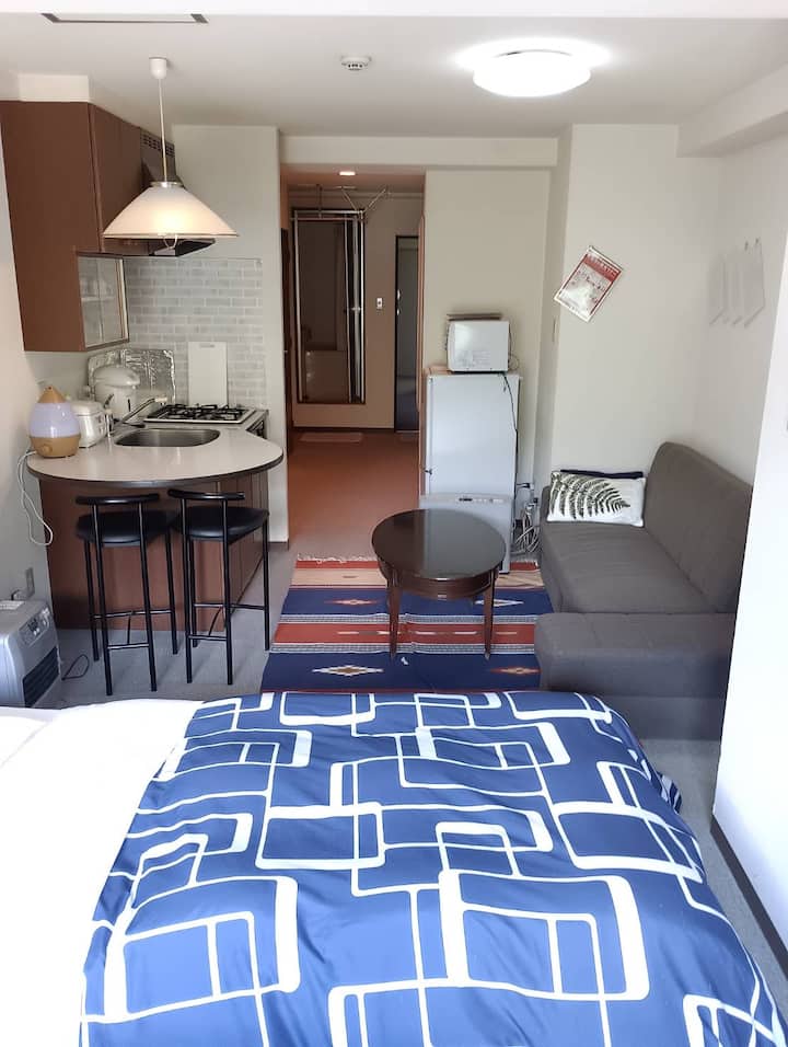 札幌から一番近い定山渓温泉!天然温泉付きコンドミニアム!206号室(最大3名まで) - Sapporo