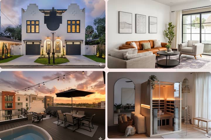 Luxury Wellness Retreat: Sauna&cold Plunge Getaway - 坦帕