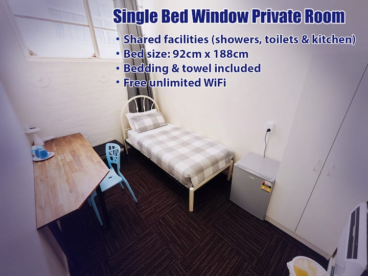 Hostel Single Bed Private Window Room - Auckland