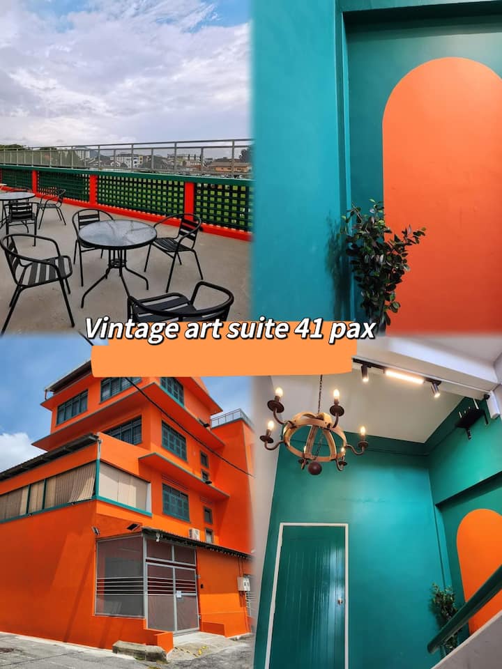 Ipoh Town Vintage Art Suite 10br 41pax - Ipoh