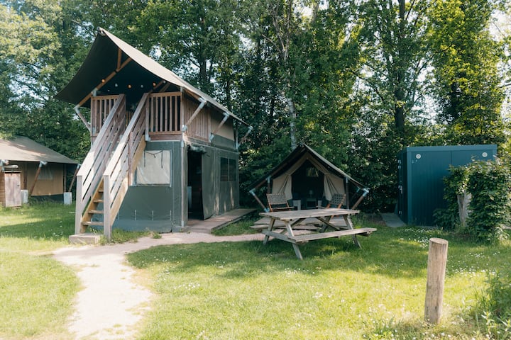 4-persoons Safaricottage Xs Private Sanitair Set - Raalte