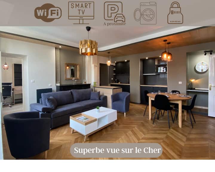 Superbe F3 Meublé , Hyper Centre, Wifi, Idéal Pro - Montluçon