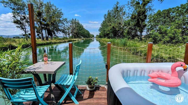 Cottage Flottant Spa Jacuzzi Privé Proche Dijon - Dijon