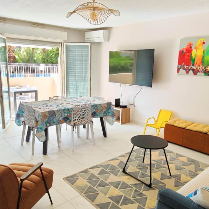 Victoria Parc/centre-ville/piscine & Parking Privé - Giens