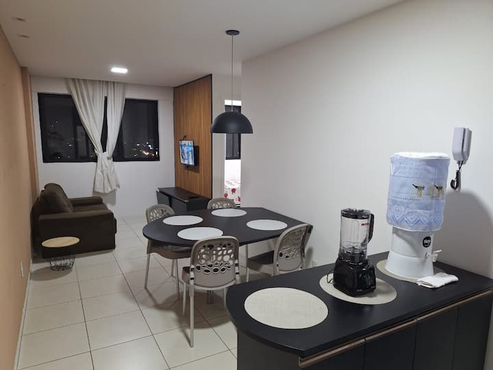 Apt. 1203 Mobiliado Dois Quartos. - Maceió