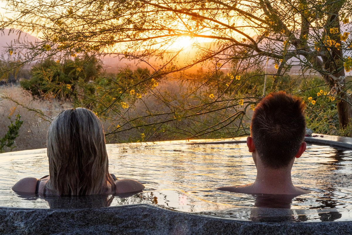 Soak in a private desert hot spring retreat · ★4.91