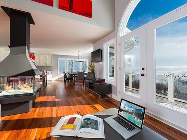 Le Belvédère - Chalet With Stunning River View - Le Massif de Charlevoix