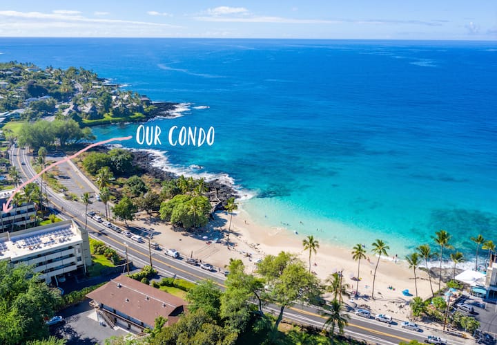 Beach View, 1 Min Walk To Beach, Ac, Pool, Sleep 6 - Hawaï