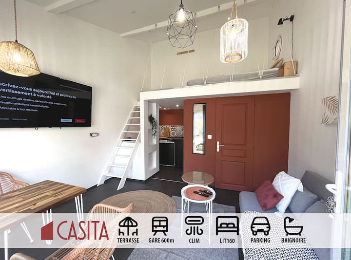 Casita: Maison Duplex +Parking/terrasse/netflix - Troyes