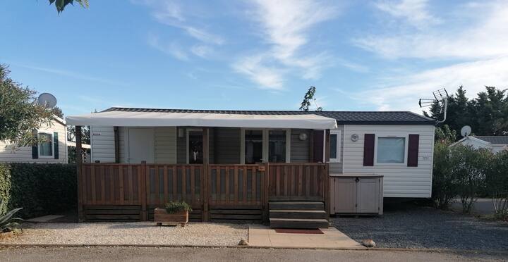 Mobil-home Cosy, 42m2, Climatisé,  Camping 4* - Frontignan
