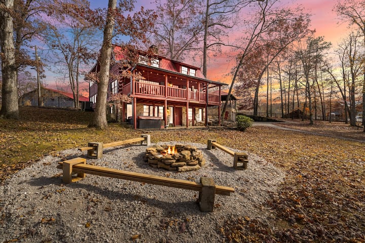 Authentic Log Cabin Sauna, Hottub, Bar/games, Fish - Knoxville, TN