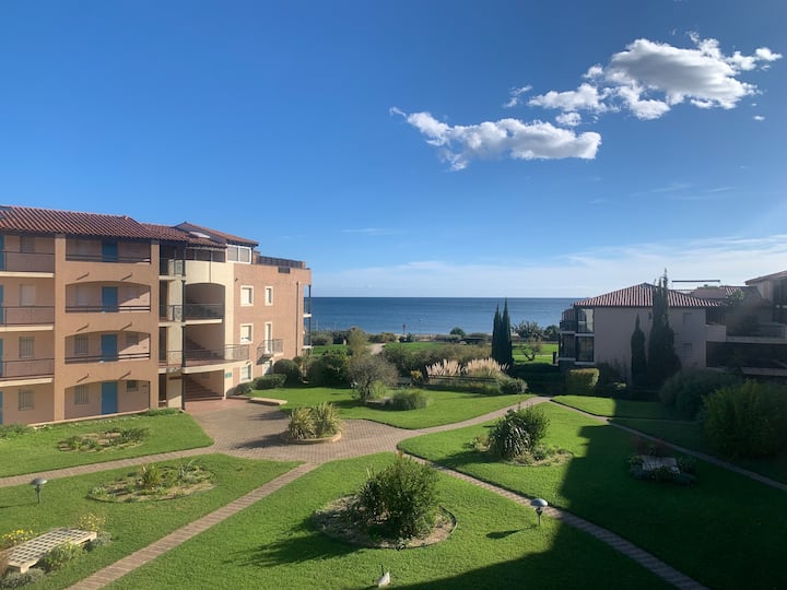 T2 Face Mer Accès Direct Plage, Parking Privé - La Londe-les-Maures