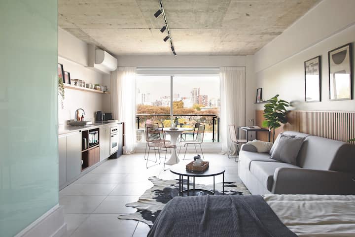 Modern Bauhaus Studio With Skyline View - San Martín, Argentina